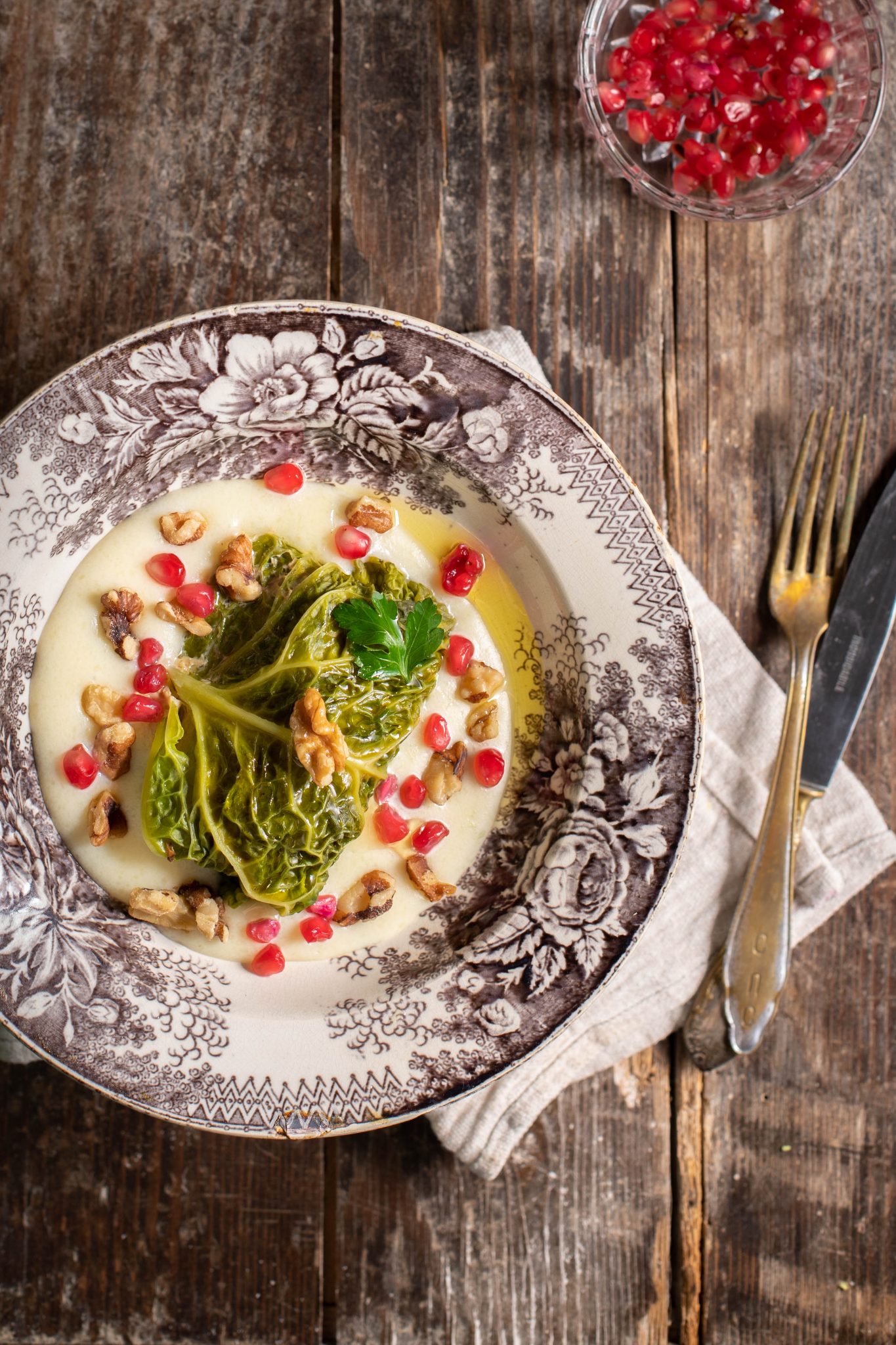 INVOLTINI DI VERZA AL VAPORE CON FONDUTA DI TALEGGIO